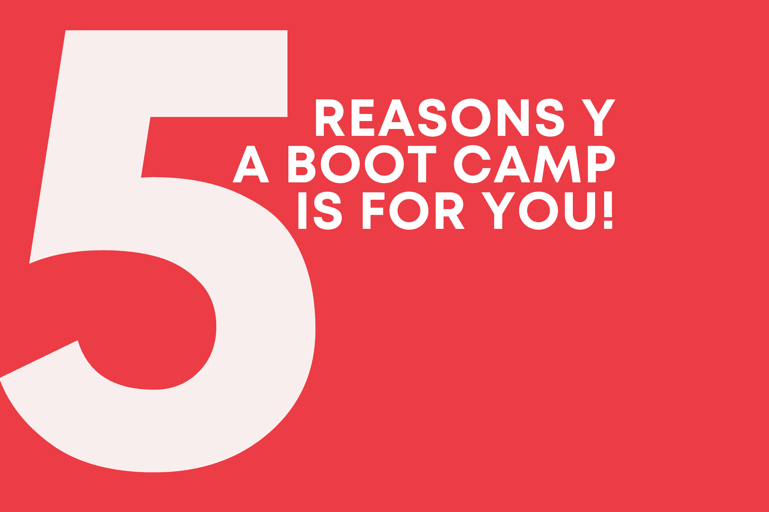 Five reasons Y a Boot Camp is for you! - The Y Southland